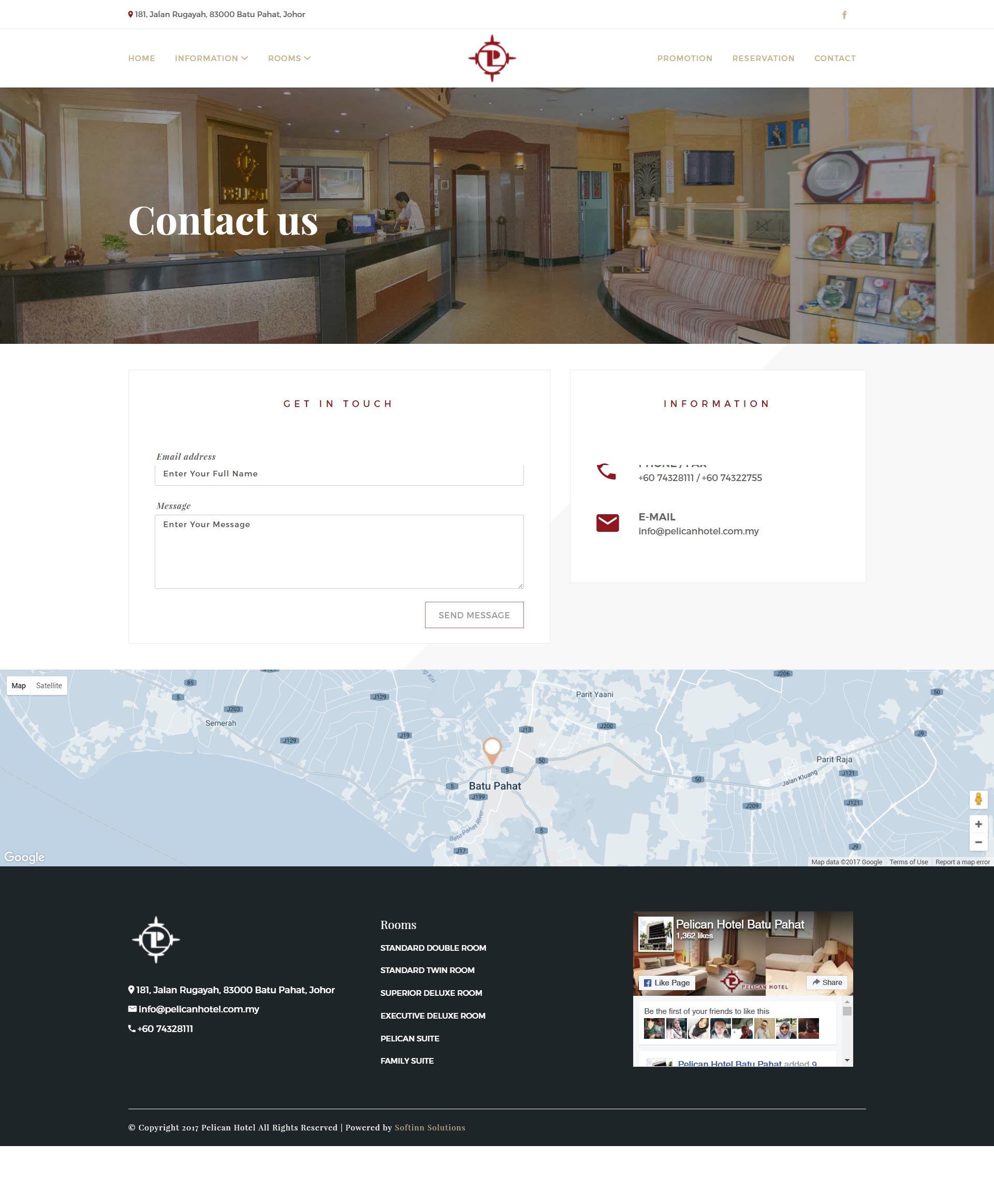 Contact Us – Pelican Hotel – Softinn Knowledge Base