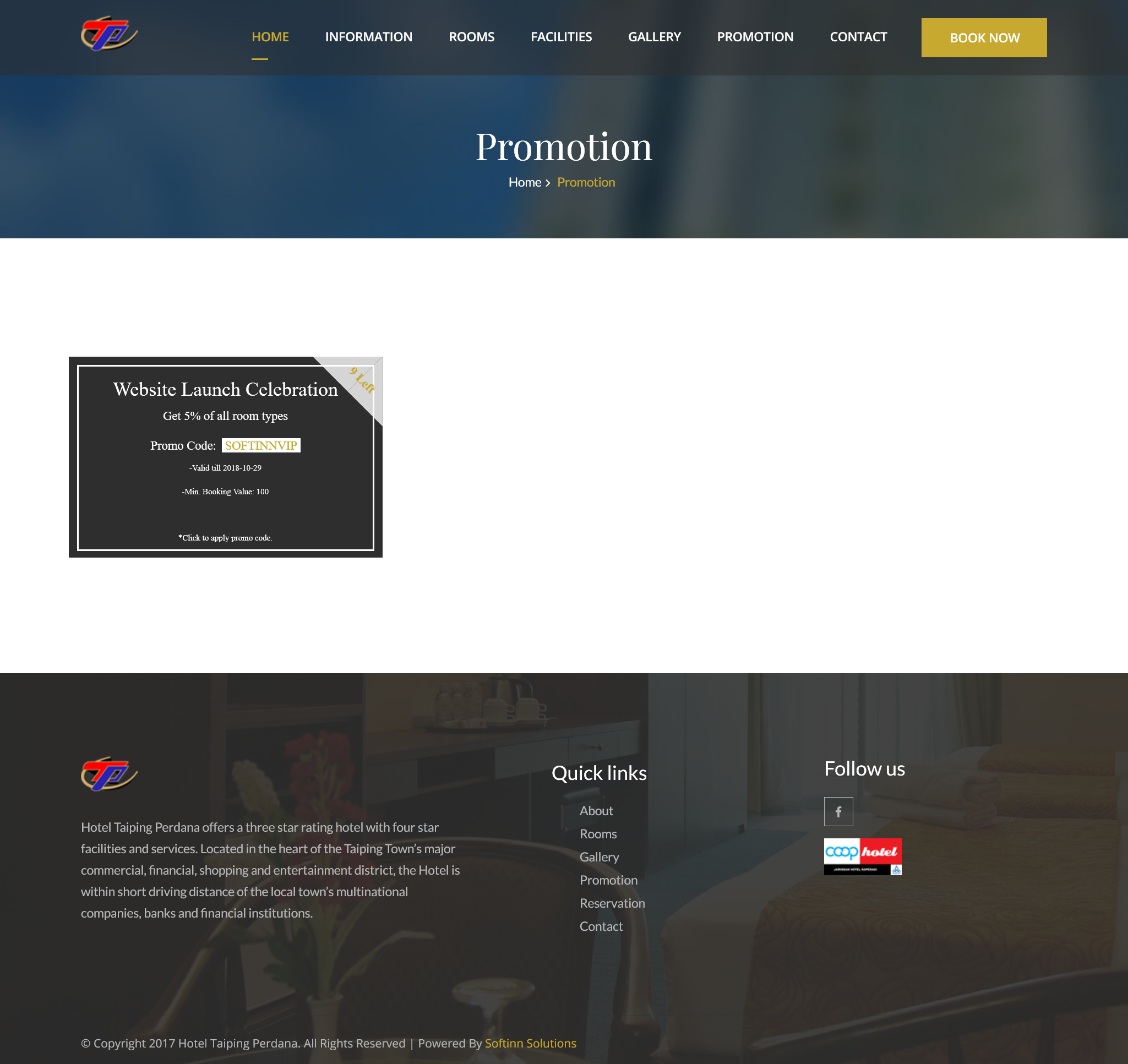 Softinn Portfolios: Hotel Taiping Perdana – Softinn Knowledge Base