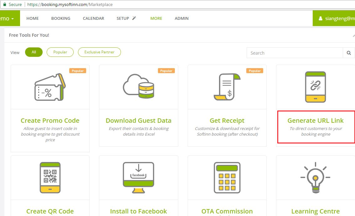 Generate Link – Softinn Knowledge Base